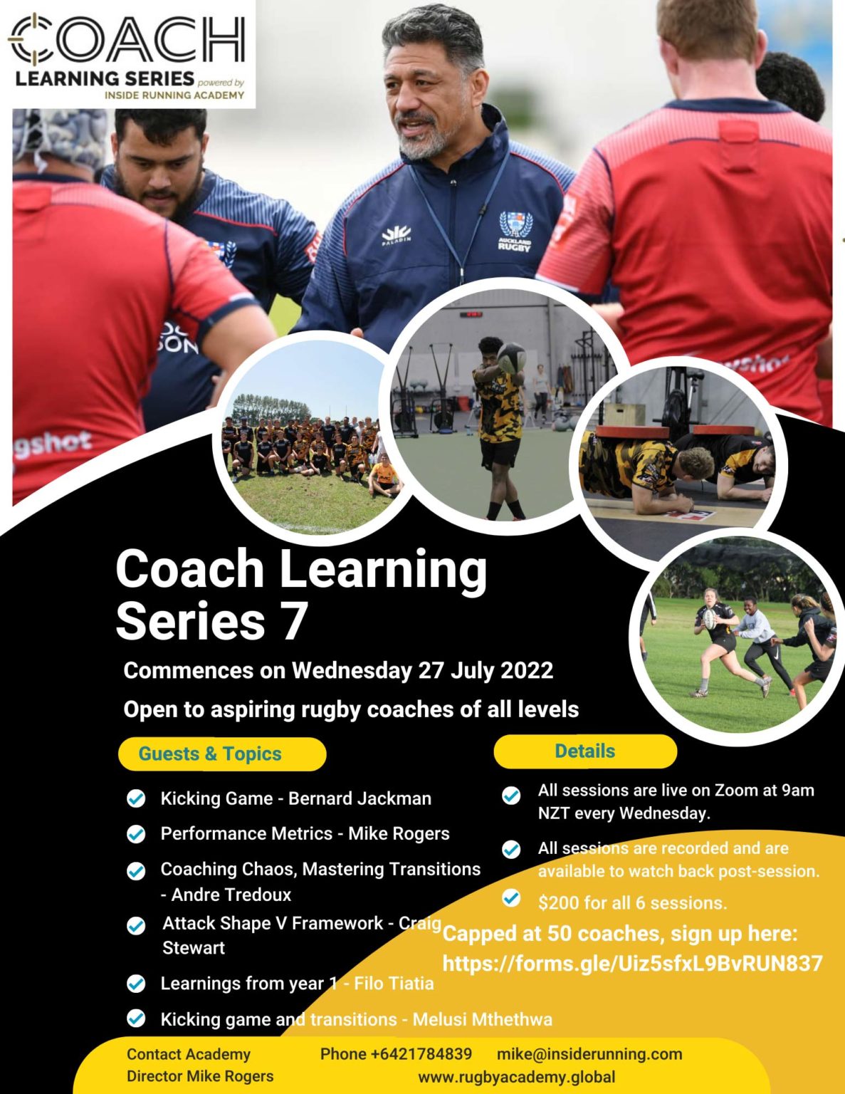 Coach Learning Series - Inside Running Rugby Academy